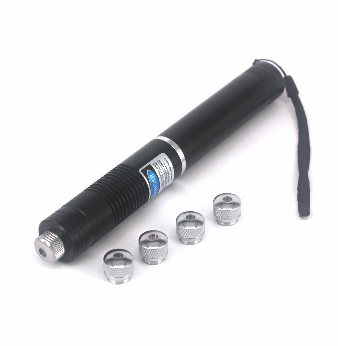 1000mW 450nm Blue High Power Burning Laser Pointer - Black Aluminum ...