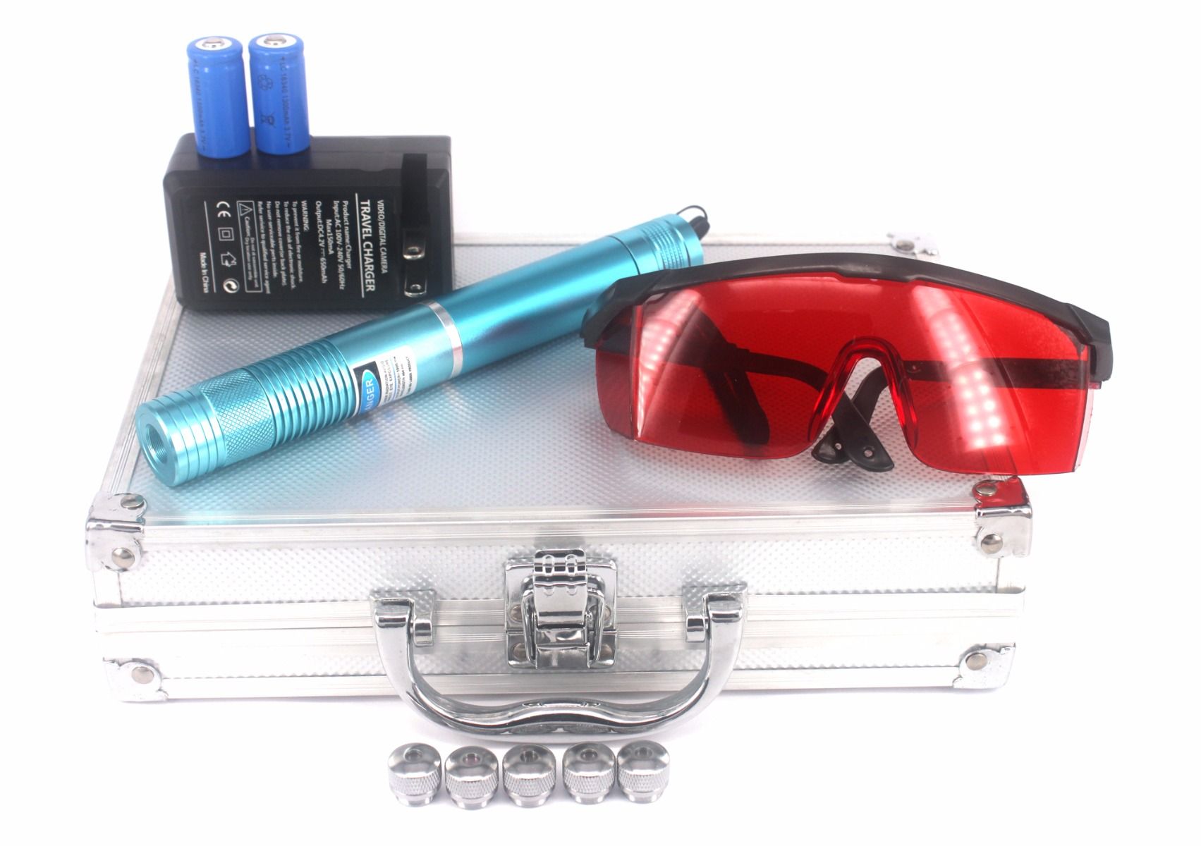 1000mW 450nm Blue High Power Burning Laser Pointer - Blue Aluminum ...